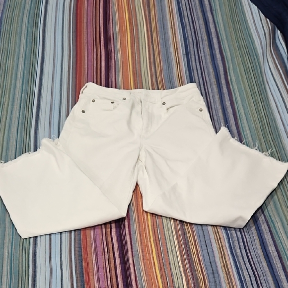 American Eagle White Flare Jeans